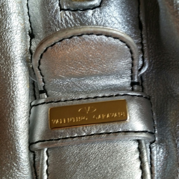 Valentino Garavani | Bags | Valentino Metallic Silver Nappa Leather Bag ...
